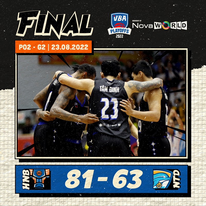 Kết quả VBA 2022 Playoffs 2 Game 2: Hanoi Buffaloes vs Nha Trang Dolphins