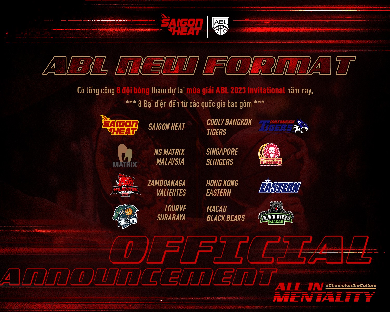 Chính thức! Saigon Heat thông báo tái xuất tại ABL 2023