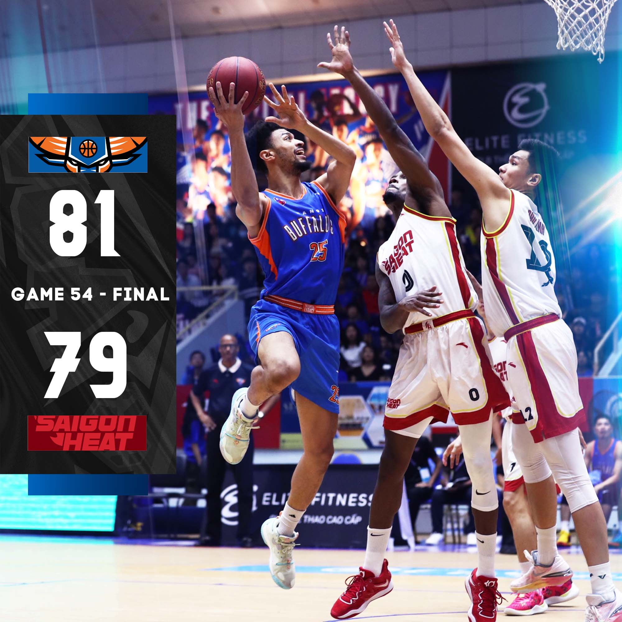 Kết quả VBA 2023 Game 54: Hanoi Buffaloes vs Saigon Heat