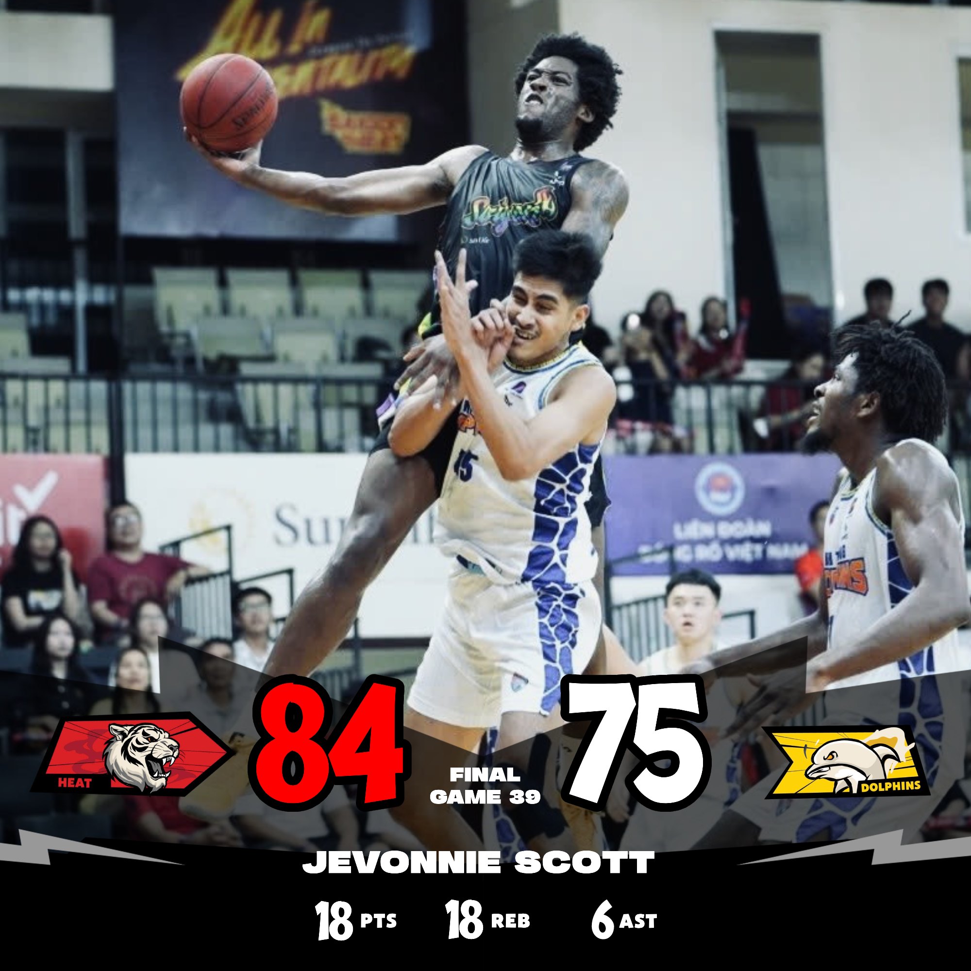 Kết quả VBA 2024 Game 39: Hạ Nha Trang Dolphins, Saigon Heat củng cố ngôi đầu