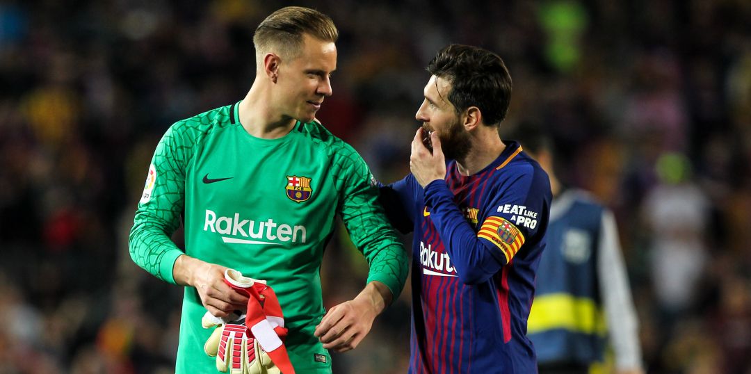 Ter Stegen loại Messi khỏi đội hình đồng đội xuất sắc nhất