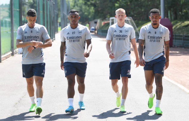 3 chàng Gabriel sánh bước trong buổi tập của Arsenal