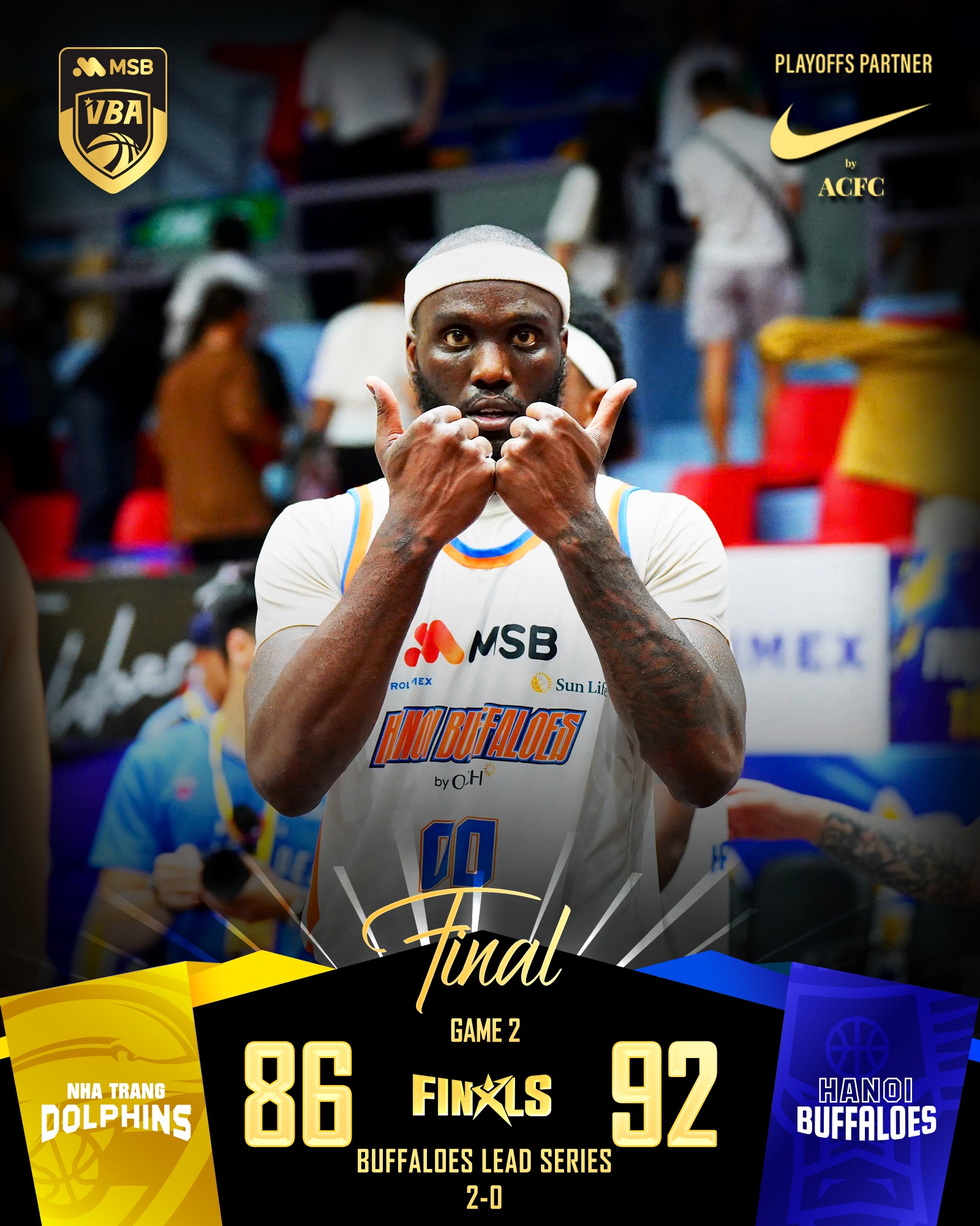 Kết quả VBA 2025 Final Game 2: Hanoi Buffaloes tiến gần ngôi vương