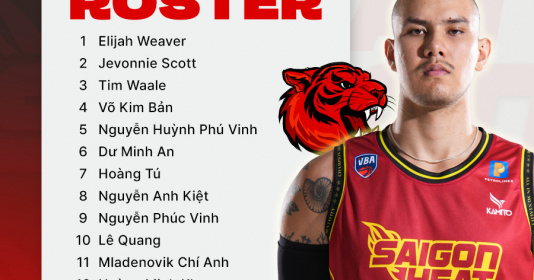 Saigon Heat công bố đội hình dự VBA 2024, bất ngờ Tim Waale